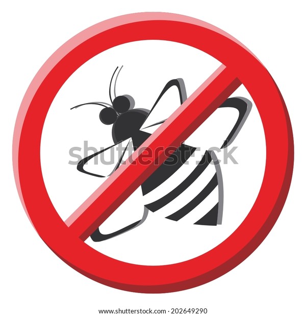 No Bee Sign Vector Illustration Stock Vector (Royalty Free) 202649290 ...