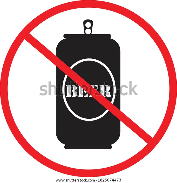 No Beer Icon On White Background Stock Vector (Royalty Free) 1825074473 ...