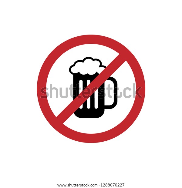 No Beer Sign Stock Vector (Royalty Free) 1288070227 | Shutterstock