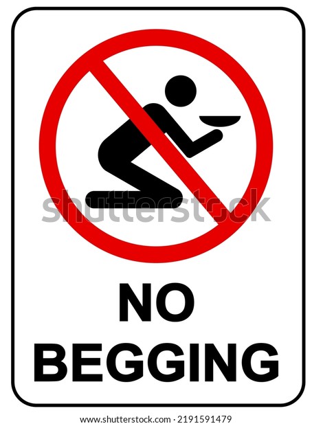 No Begging This Area No Panhandling Stock Vector (Royalty Free ...