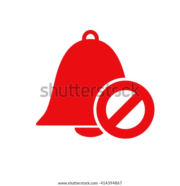 No Bell Icon Red Prohibition Sign Stock Vector (Royalty Free) 414394867 ...