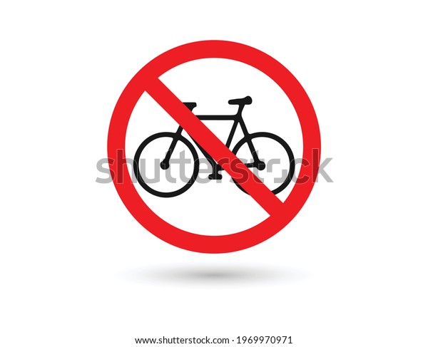 No Bicycle Bicycle Prohibition Sign Vector Stock Vector (Royalty Free ...