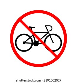 No Bicycle Sign Vector Eps Stock Vector (Royalty Free) 2191302027 ...
