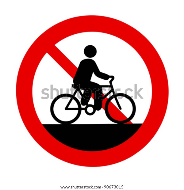 No Bicycles Allowed Sign Stock Vector (Royalty Free) 90673015