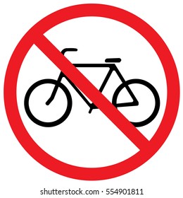 No Bikes Sign Vector Stock Vector (Royalty Free) 554901811 | Shutterstock