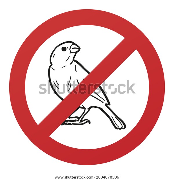No Bird Symbol Isolated On White Stock Vector (Royalty Free) 2004078506 ...