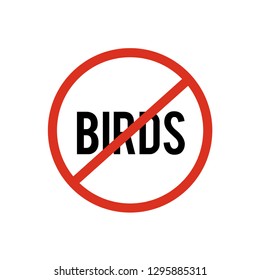 No Birds Icon Vector No Birds Stock Vector (Royalty Free) 1295885311 ...