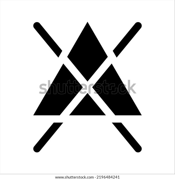 No Bleaching Icon Illustration Isolated Vector Stock Vector (Royalty ...