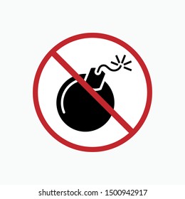 No Bomb Icon Vector Sign Symbol Stock Vector (Royalty Free) 1500942917 ...