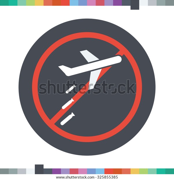 No Bombing Icon Stock Vector (Royalty Free) 325855385