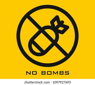 No Bombs Icon Stock Vector (Royalty Free) 1097927693