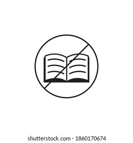 No Book Icon Design Isolated On Stock Vector (Royalty Free) 1860170674