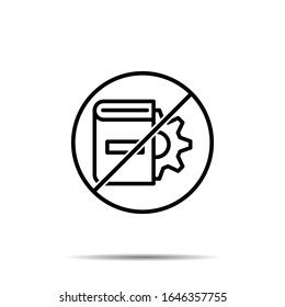 No Book Settings Icon Simple Thin Stock Vector (Royalty Free ...
