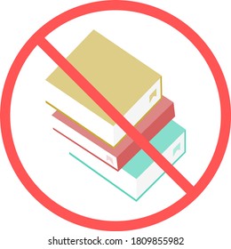 No Book Sign No Education Flat Stock Vector (Royalty Free) 1809855982 ...