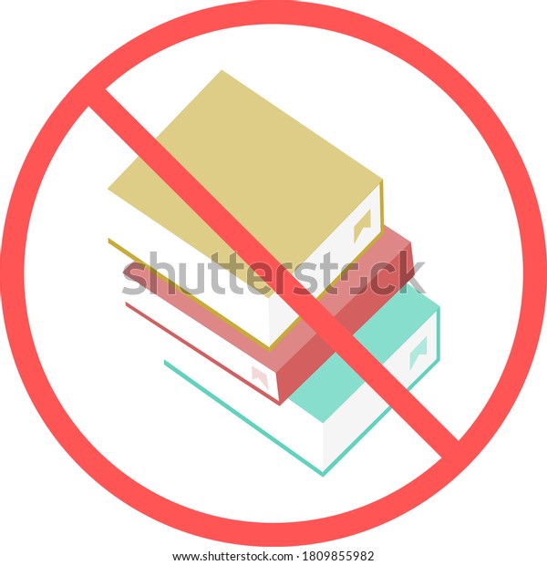No Book Sign No Education Flat Stock Vector (Royalty Free) 1809855982 ...