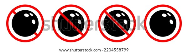 No Bowling Ball Sign Bowling Ball Stock Vector (Royalty Free ...