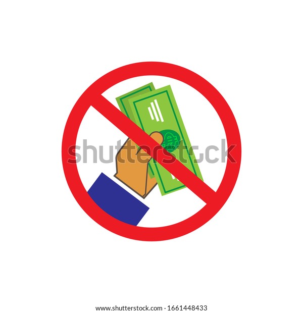 No Bribery Salary Envelope Symbol Stock Vector (Royalty Free ...
