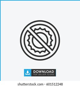 No Brightness Icon Illustration Isolated Vector Stock Vector (Royalty ...