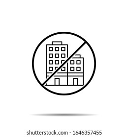 No Building Icon Simple Thin Line Stock Vector (Royalty Free ...