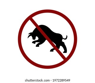 No Bull Vector Icon Editable Stroke Stock Vector (Royalty Free ...