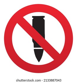 No Bullet Sign No Bullet Vector Stock Vector (Royalty Free) 2133887043 ...