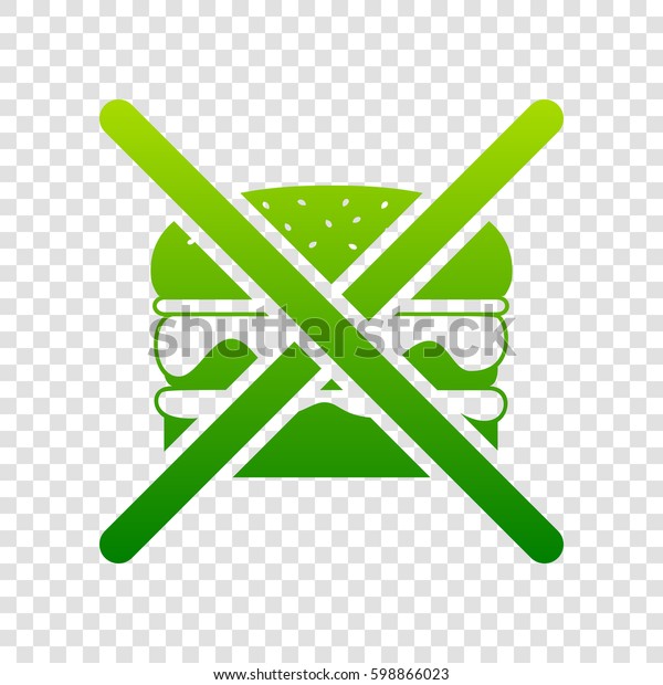 No Burger Sign Vector Green Gradient Stock Vector (Royalty Free ...