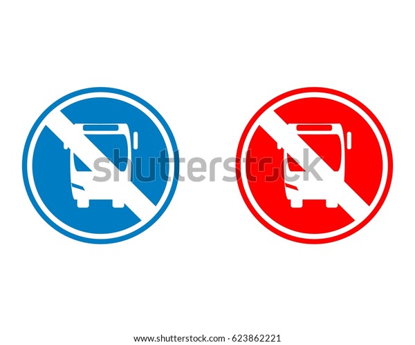 No Bus Icon Vector Illustration Template Stock Vector (Royalty Free ...
