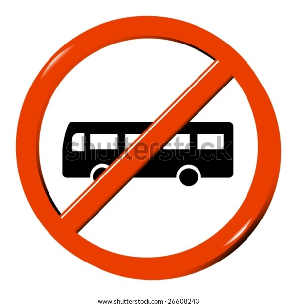 No Bus Sign 스톡 벡터(로열티 프리) 26608243