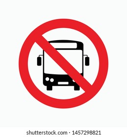 No Bus Sign Icon Vector Isolated Stock Vector (Royalty Free) 1457298821