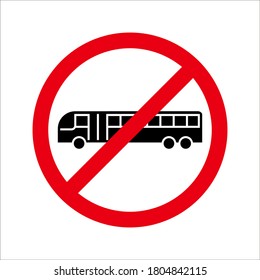 No Bus Sign Icon Vector Isolated Stock Vector (Royalty Free) 1804842115 ...