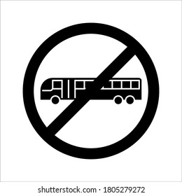 No Bus Sign Icon Vector Isolated Stock Vector (Royalty Free) 1805279272 ...