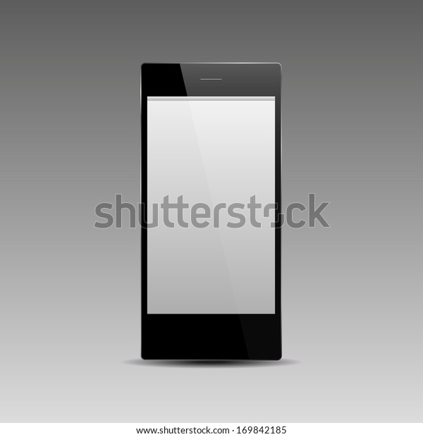 No Button Black Mobile Phone Blank Stock Vector (Royalty Free ...
