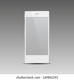 No Button White Mobile Phone Blank Stock Vector (Royalty Free ...