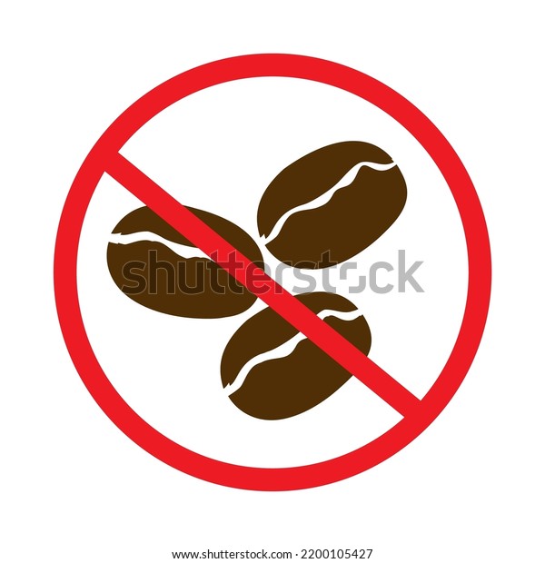 No Caffeine Sign Vector Illustration Isolated Stock Vector (Royalty ...