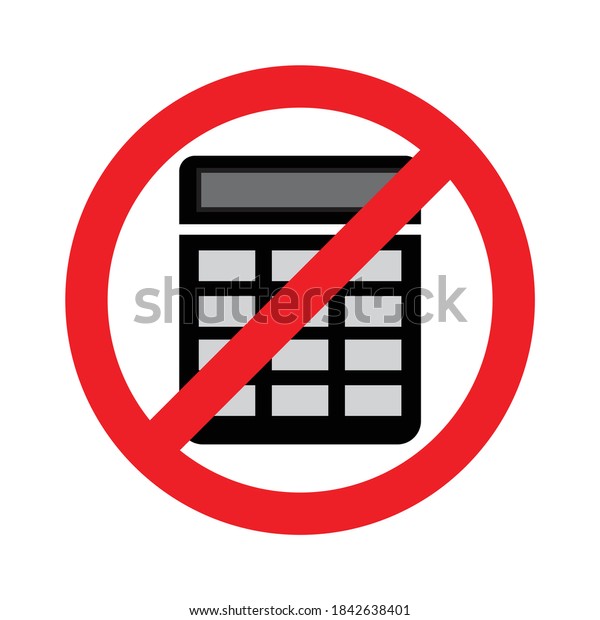 No Calculator Simple On White Background Stock Vector (Royalty Free ...