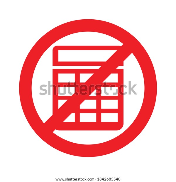 No Calculator Simple On White Background Stock Vector (Royalty Free ...