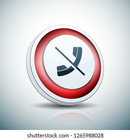 No Call Phone Button Illustration Stock Vector (Royalty Free) 1265988052