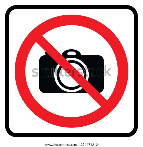 No Camera Sign Dont Take Photos Stock Vector (Royalty Free) 1274471212
