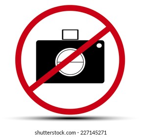 No Camera Sign Vector Stock Vector (Royalty Free) 227145271 | Shutterstock