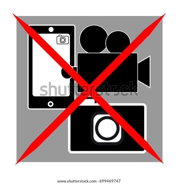 No Camera Symbol On White Background Stock Vector (Royalty Free ...