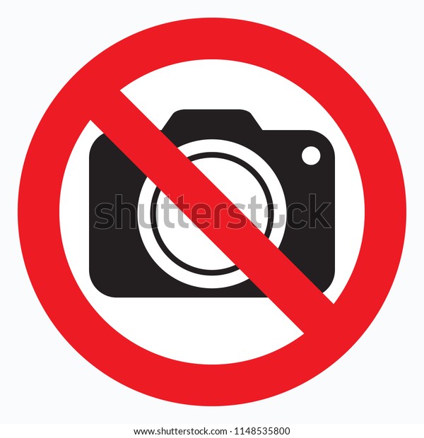 No Cameras Allowed Sign Red Prohibition 库存矢量图（免版税）1148535800