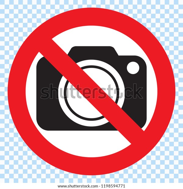 No Cameras Allowed Sign Red Prohibition Stock Vector (Royalty Free ...