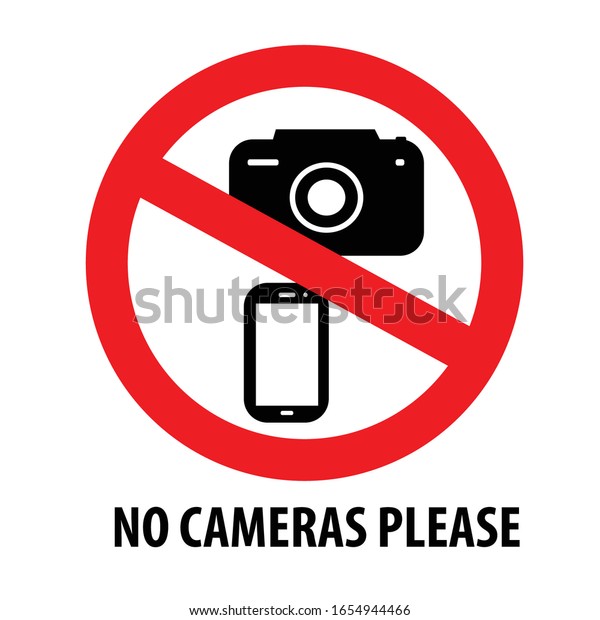 No cameras please vector design