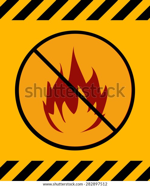 No Camp Fire Warning Sign Vector Stock Vector (Royalty Free) 282897512 ...