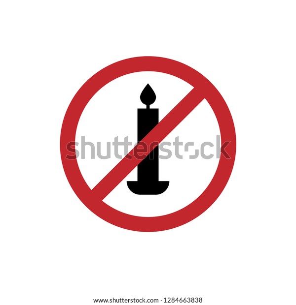 No Candle Sign Stock Vector (Royalty Free) 1284663838 | Shutterstock