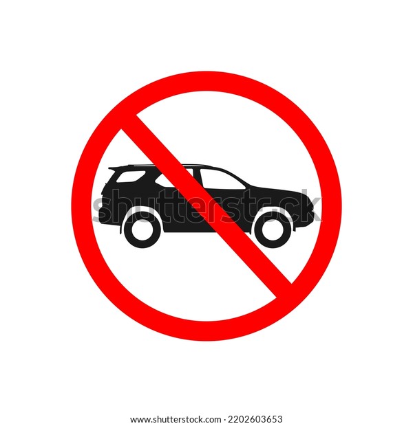 No Car Icon No Car Sign Stock Vector (Royalty Free) 2202603653 ...