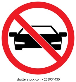 No Car Sign Stock Vector (Royalty Free) 233934430 | Shutterstock