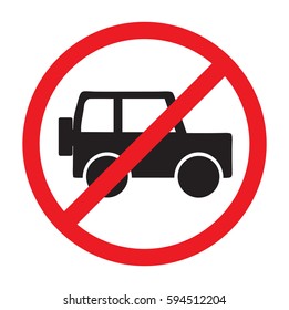 Not Allowed Sign Do Not Car Stock Vector (Royalty Free) 268513085 ...