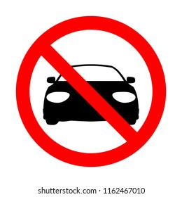 No Car Vector Sign Illustration Stock Vector (Royalty Free) 1162467010 ...