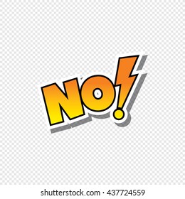 No Cartoon Text Sticker Theme Vector Stock Vector (Royalty Free ...